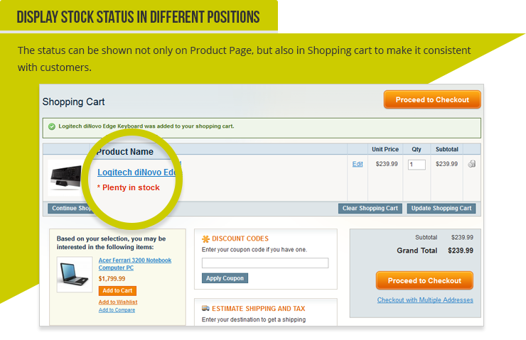 Custom Stock Status Magento Extension - MageBuzz