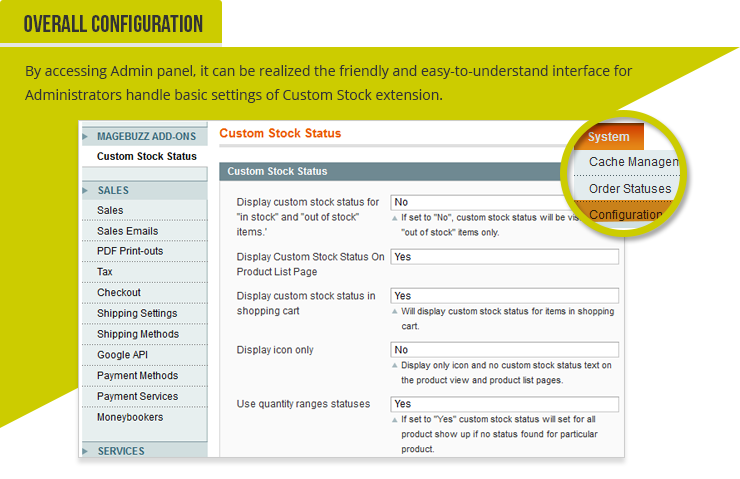 Custom Stock Status Magento Extension - MageBuzz