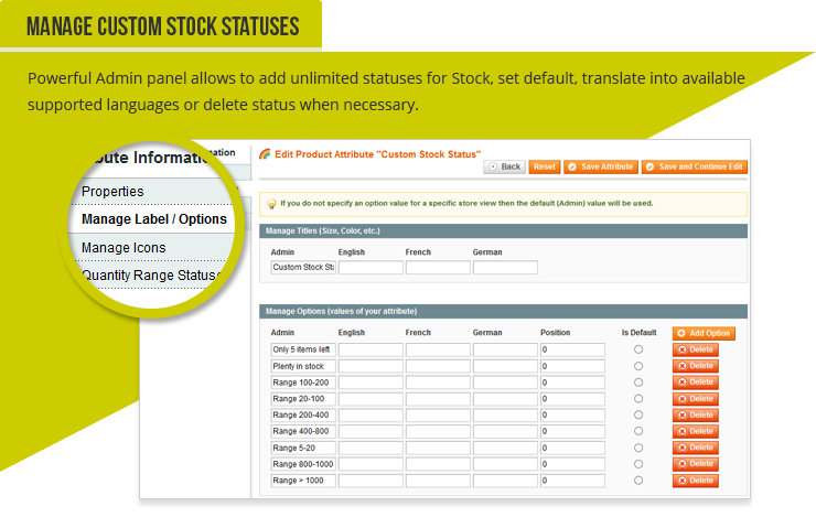 Custom Stock Status Magento Extension - MageBuzz